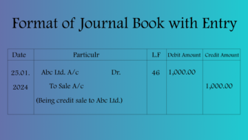 Format of Journal Book