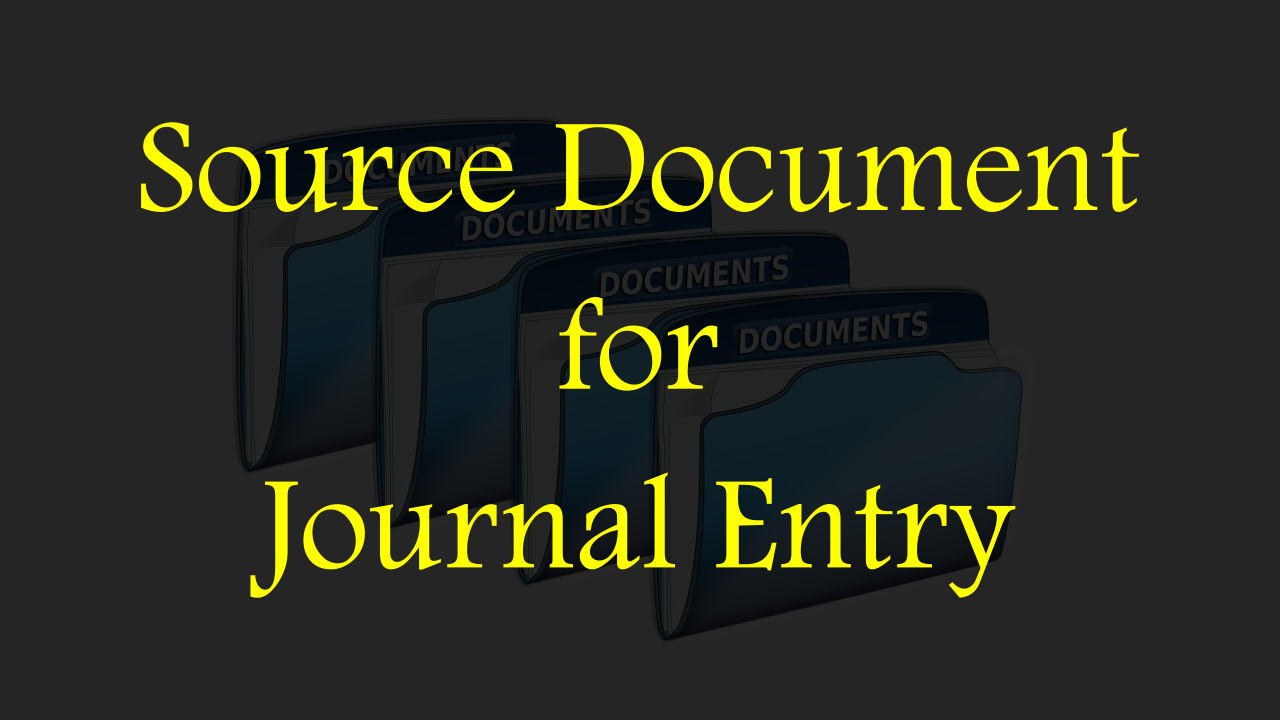 Source Document for Journal Entry